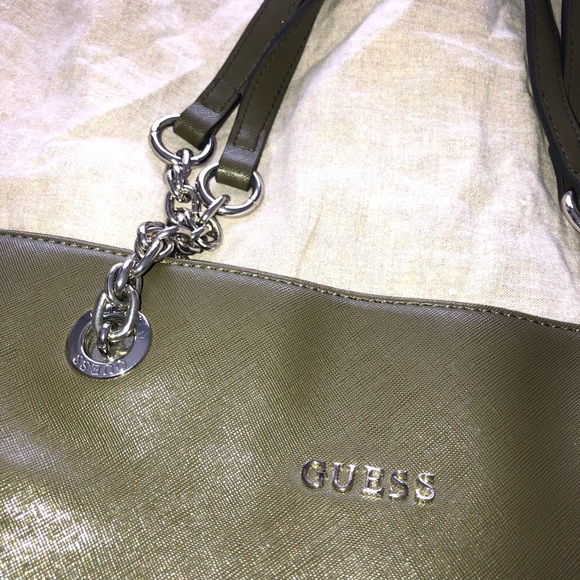 Guess | Bags | Guess Handbag Real And Dark Green | Poshmark